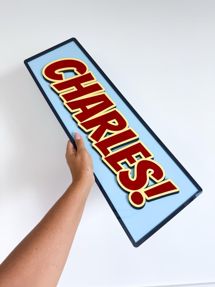 Comic pop! Triple Layer Name Sign – Letterly