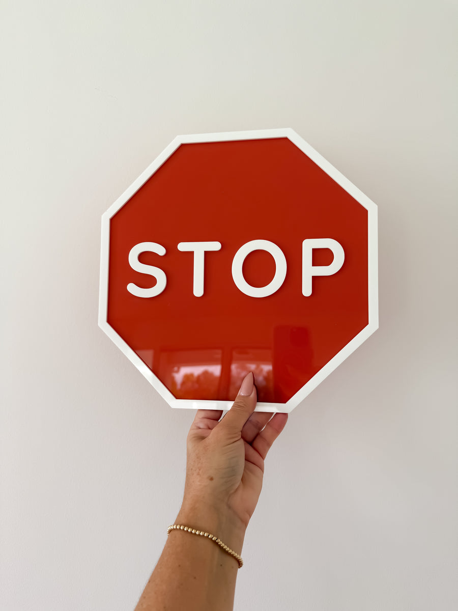 STOP! or GO Sign | Personalised Acrylic Sign – Letterly