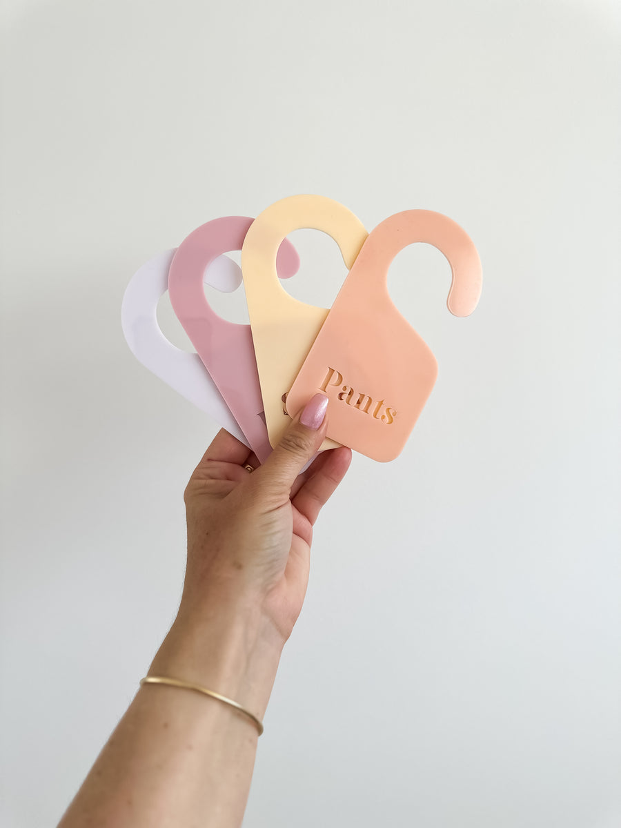Clothes Organisers | Custom Acrylic Hanger Separator – Letterly